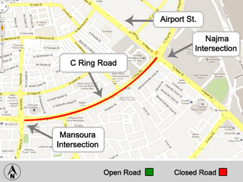 Partial Closure on ‘C Ring’ Road