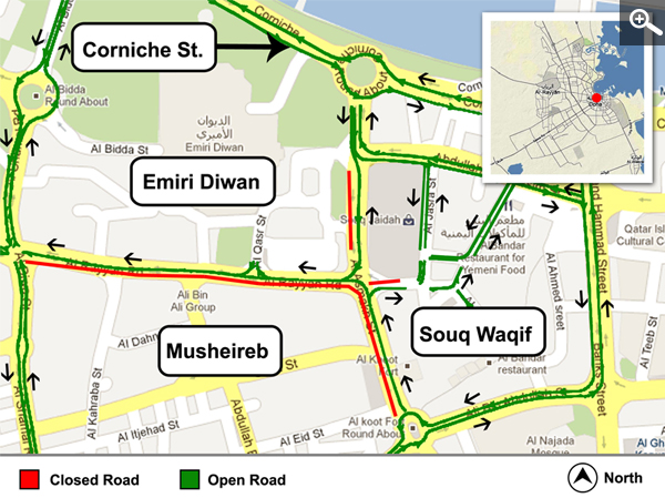 Traffic Diversion at Msheireb Zone
