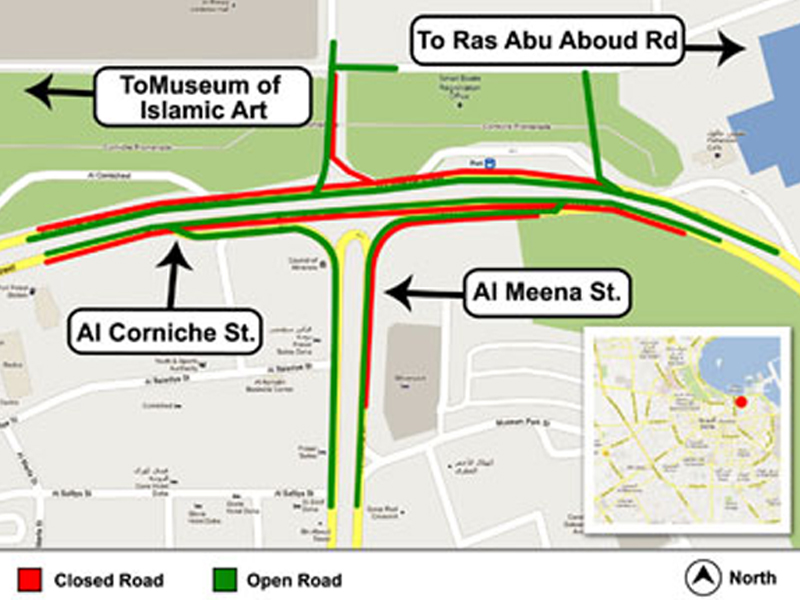 Ashghal Starts Developing Al Meena Street and Corniche Street Intersection