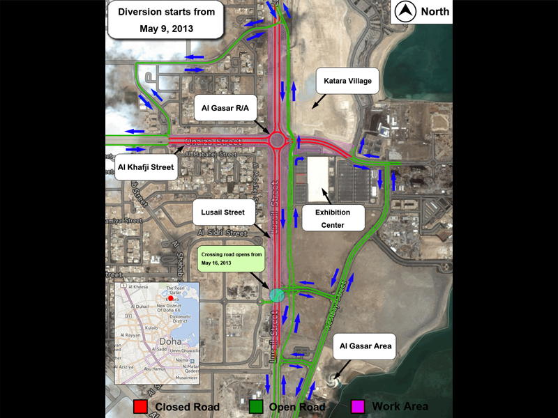 Ashghal Opens Alternative Road Opposite Doha Exhibition Centre