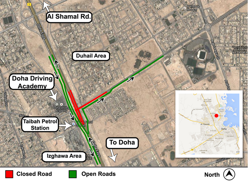 New Traffic Diversion to Open on Al Shamal Road on The Direction ...
