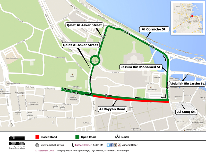 Closure of Al Rayyan Road in the Direction from Al Diwan Intersection ...