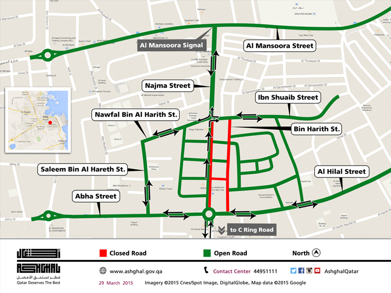 Ashghal Announces Closure on Najma Street