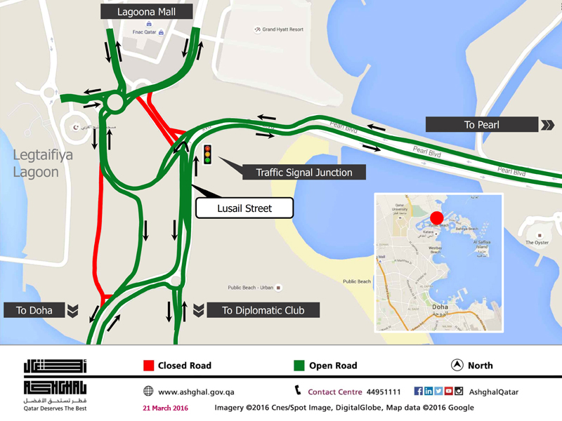 Temporary Closure and Diversion in Legtaifiya Lagoon area
