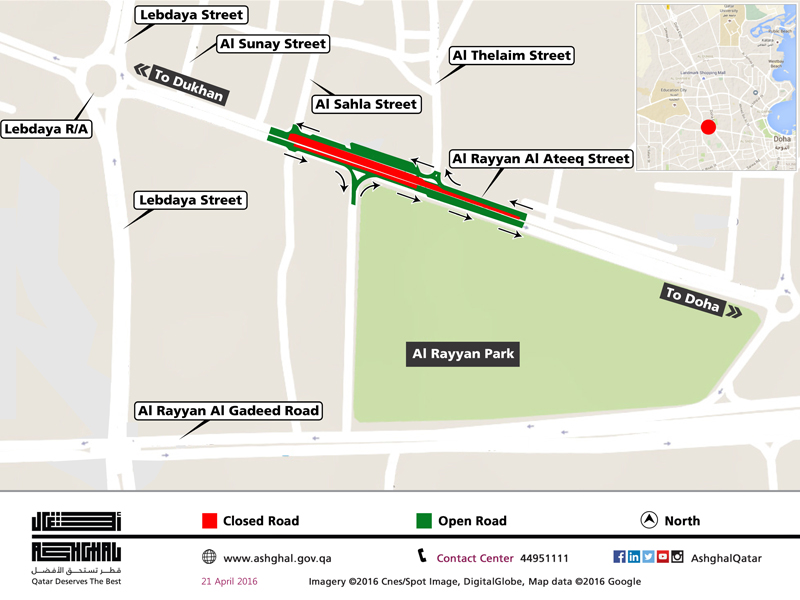 Temporary Closure and Diversion on Part of Al Rayyan Al Ateeq Street