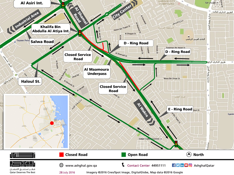 Temporary Road Closure on Al Maamoura Underpass and Part of the Service ...