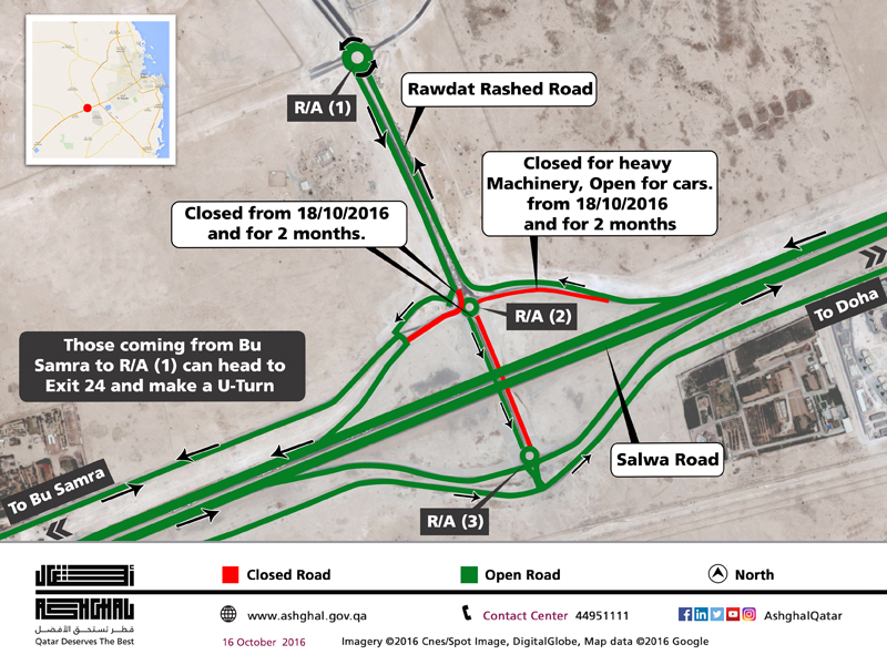Temporary Closure on Rawdat Rashed Interchange