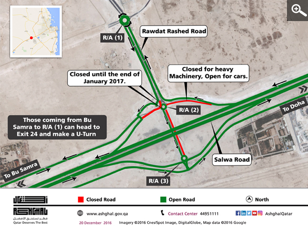 Extension of the Temporary Closure on Rawdat Rashed Intersection