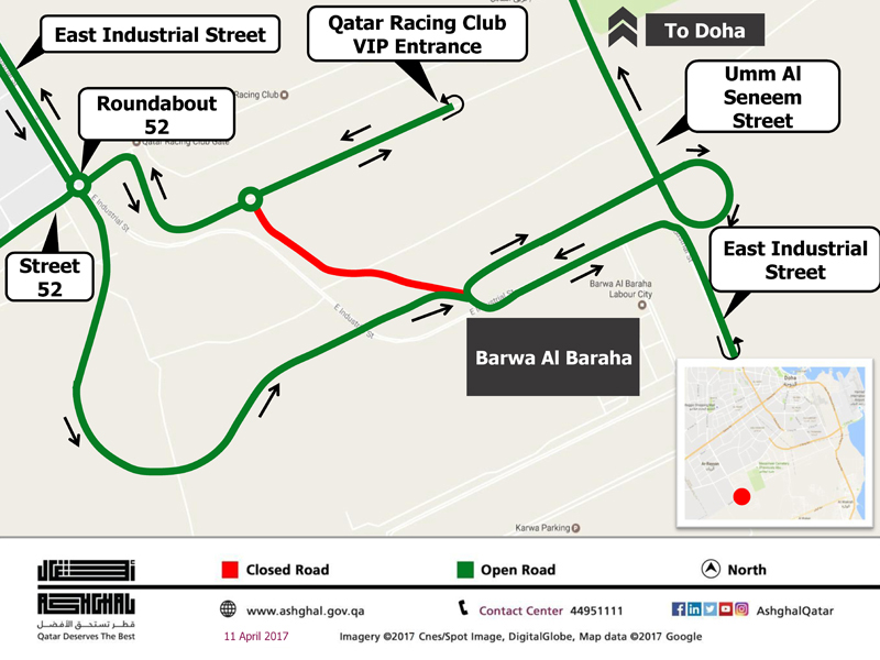 Traffic Diversion on section of East Industrial Street