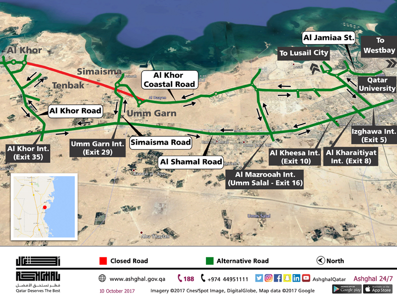 Closure of section of AlKhor Rd to enable works of AlKhor EXW Project