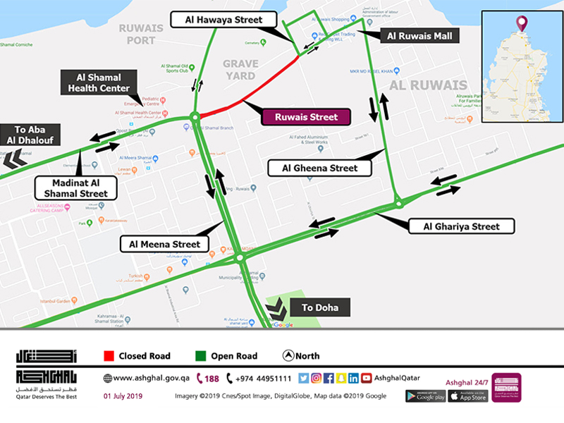 Partial Closure of Ruwais Street for 3 months
